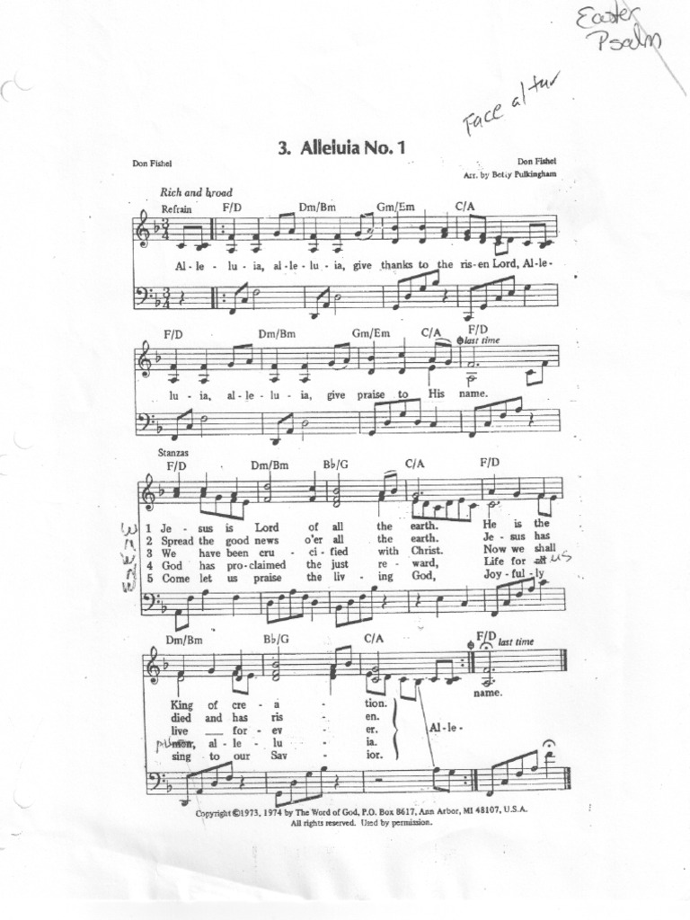Alleluia No 1 5 Verse Version PDF