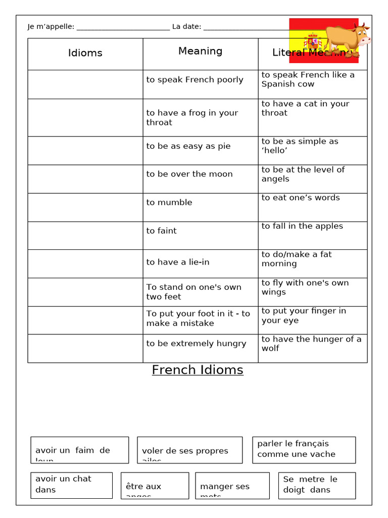 ! French Idioms | PDF