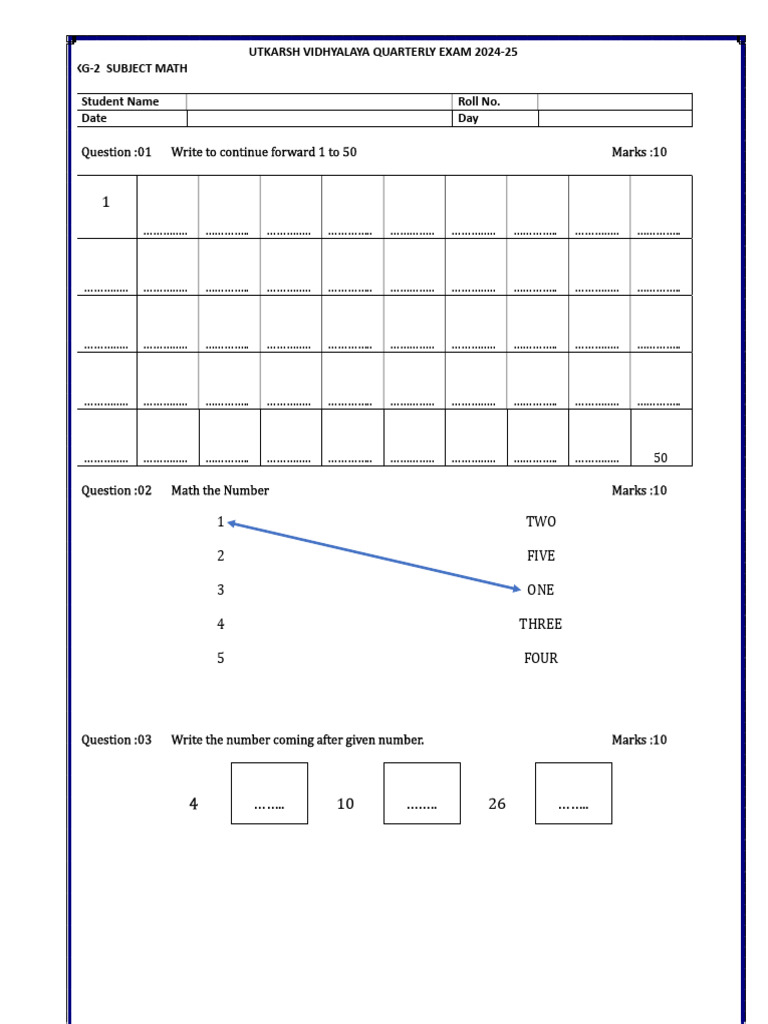 KG-2 Maths | PDF | Teaching Methods & Materials