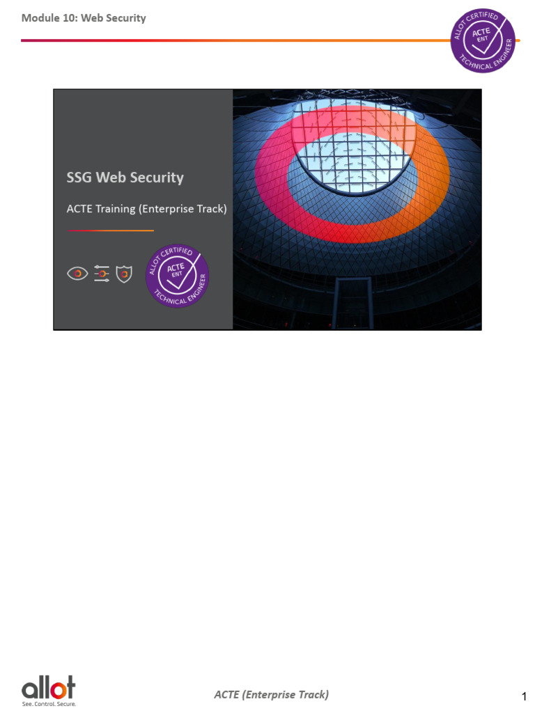 ENT-10 Web Security (WSP Module) | PDF