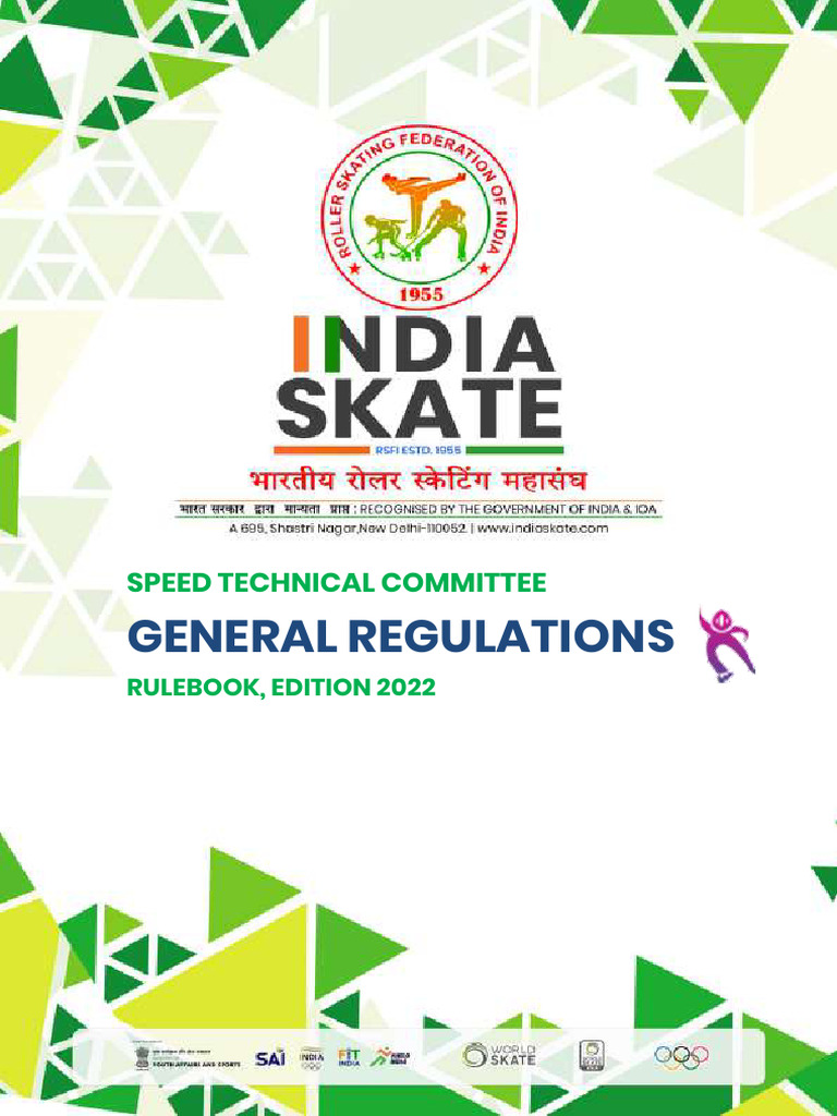 01 SPEED SKATING RULEBOOK 2022 INDEX PGNO. CORRECTED Compressed | PDF