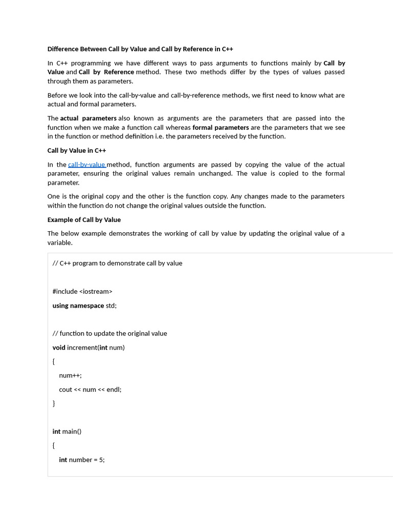 Call by Value, Call by Reference, Friend Function Static Data Members and Const Data Members | PDF