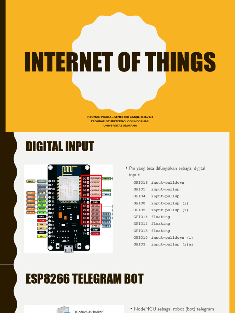 07. IOT - ESP8266 Telegram Bot.pptx (1) | PDF