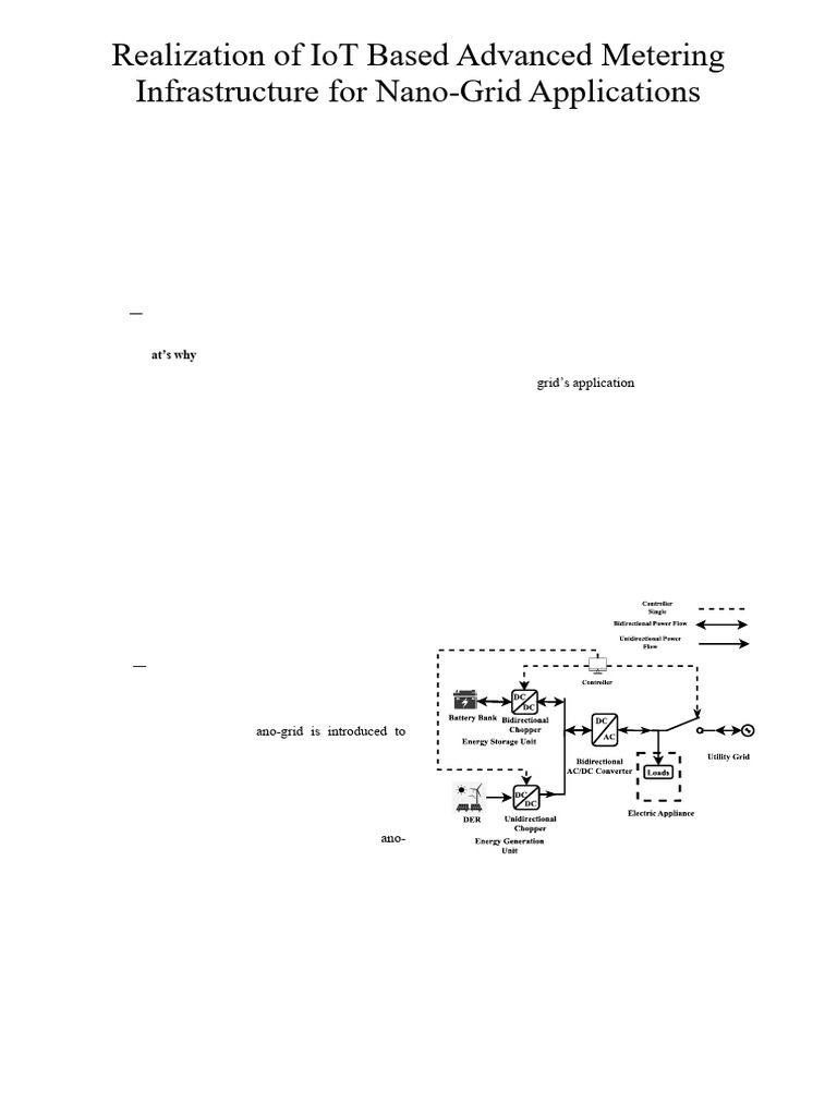 Realization of IoT Based Advanced Metering Infrastructure for Nano-Grid Applications | PDF