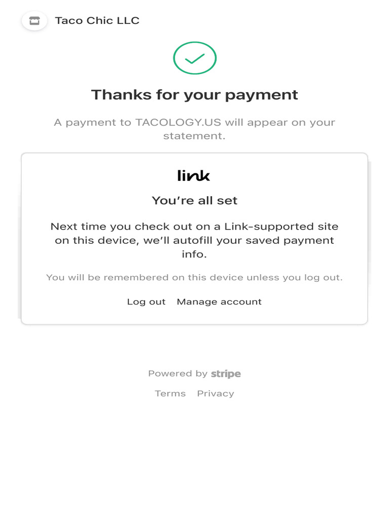Taco Chic LLC Payment Confirmation | PDF | Finance & Money Management
