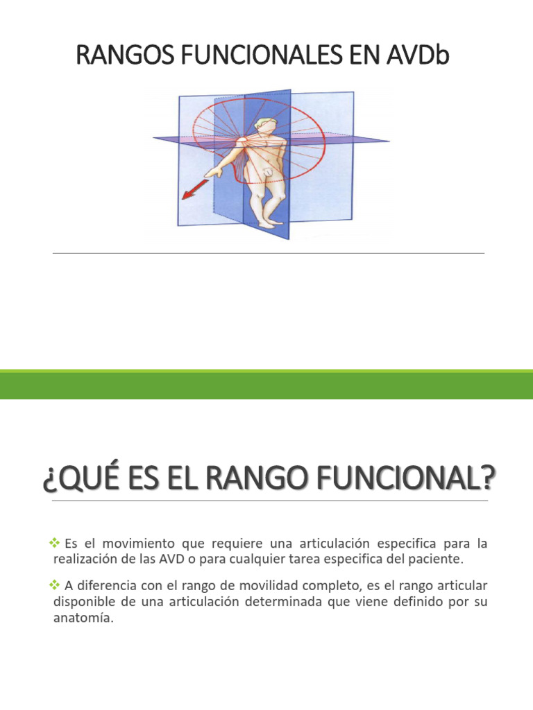 Rangos funcionales para avd | PDF