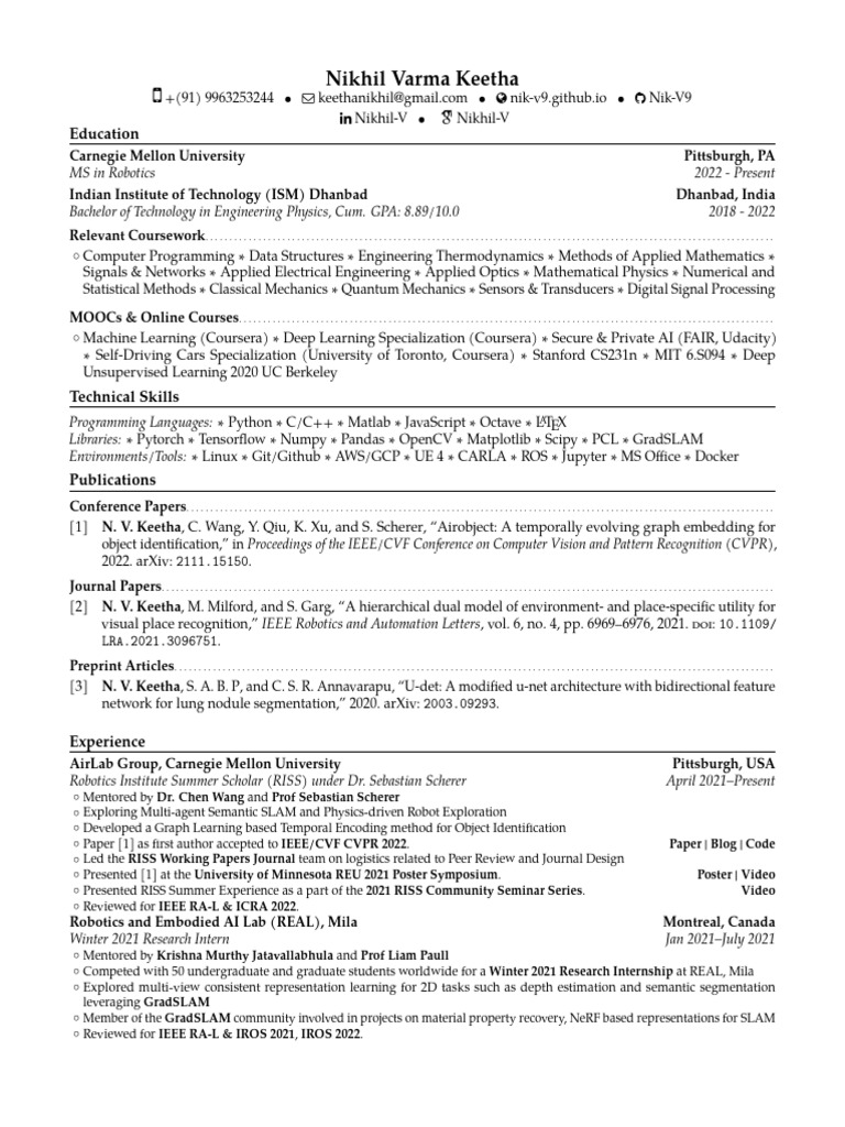 Nikhil CV | PDF