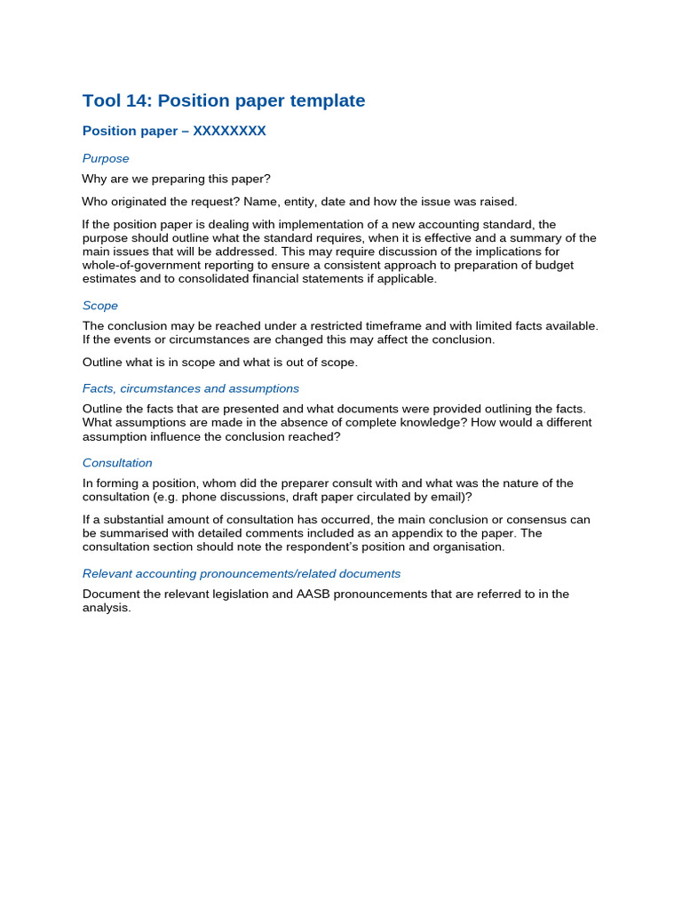 Tool 14 Position Paper | PDF