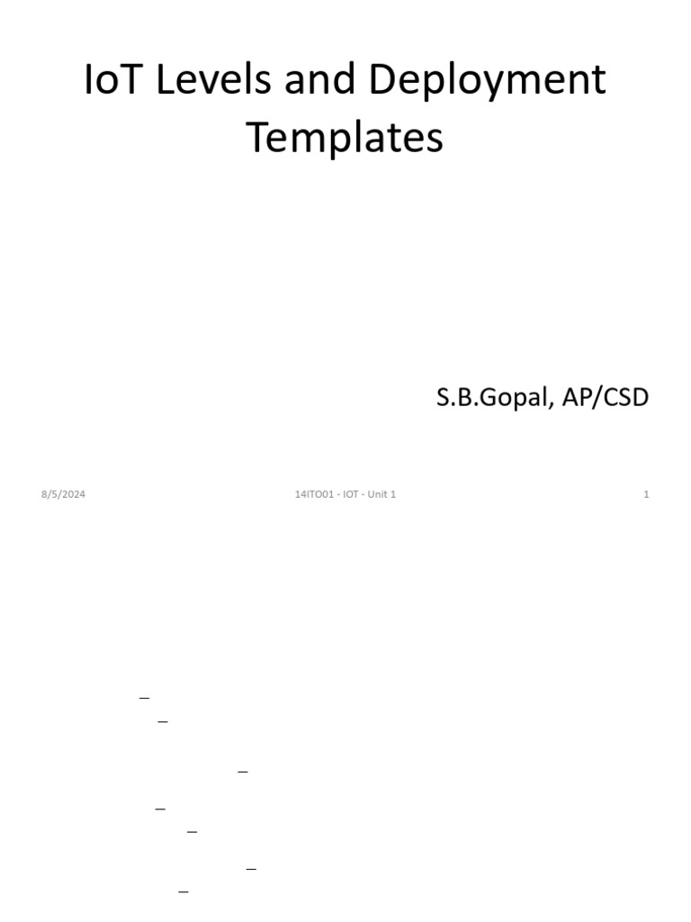 4-IoT Levels and Templates | PDF