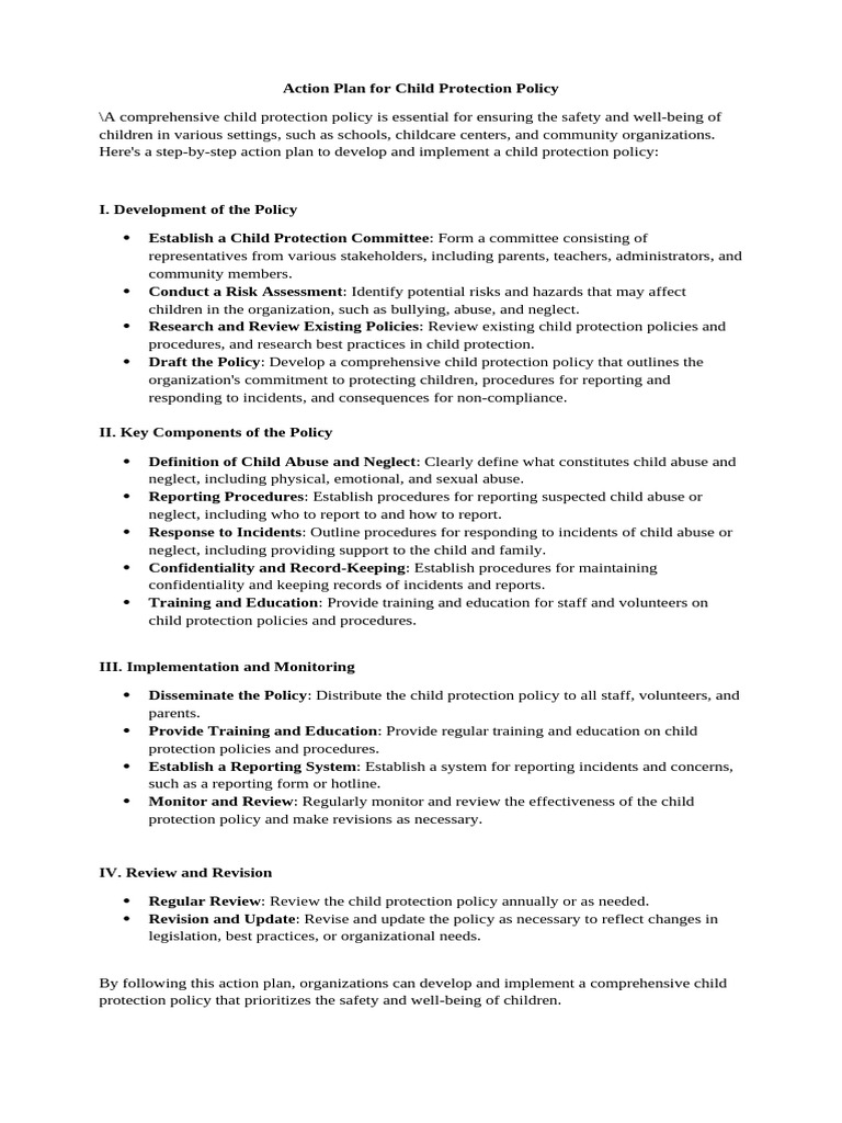 Action Plan CPP | PDF