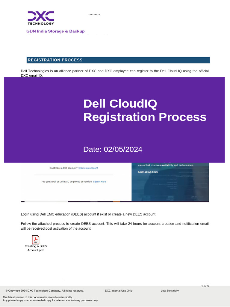 Dell CloudIQ Registration Process | PDF