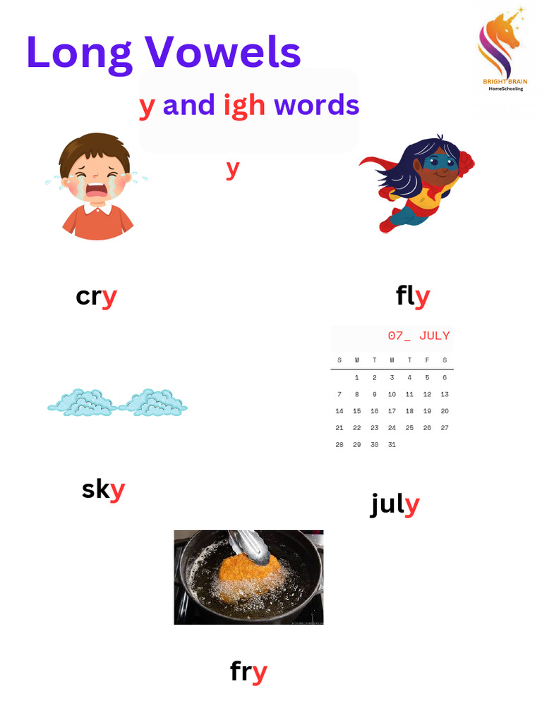 y and igh words | PDF