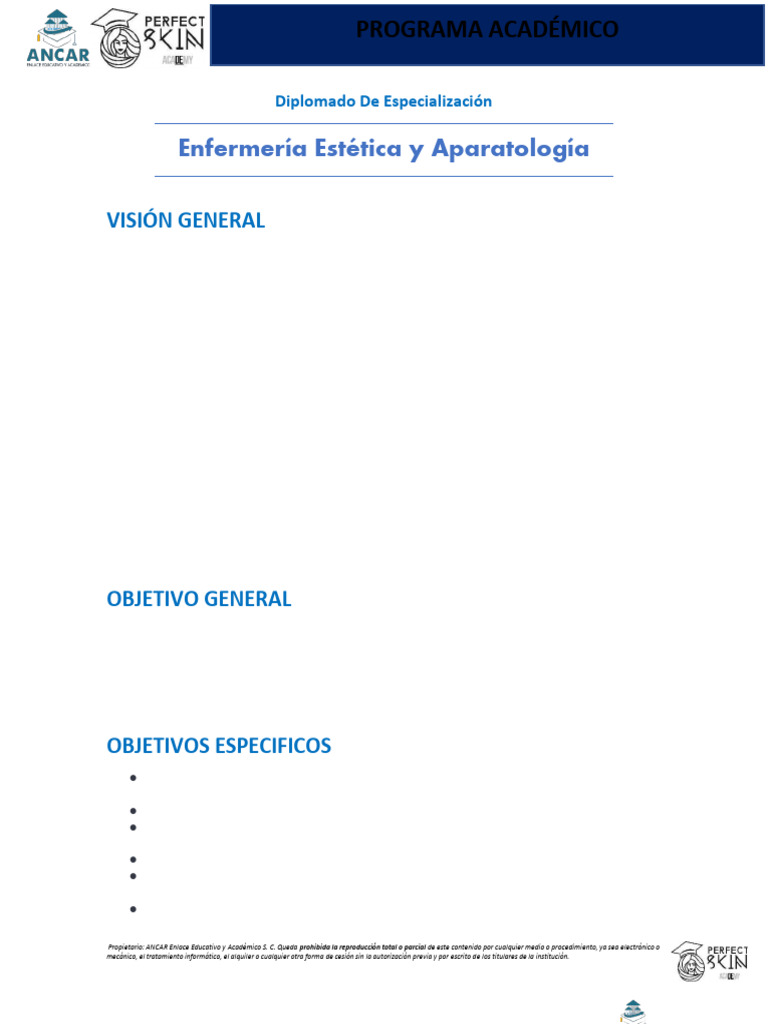Programa Dip Enf Estetica 2 | PDF
