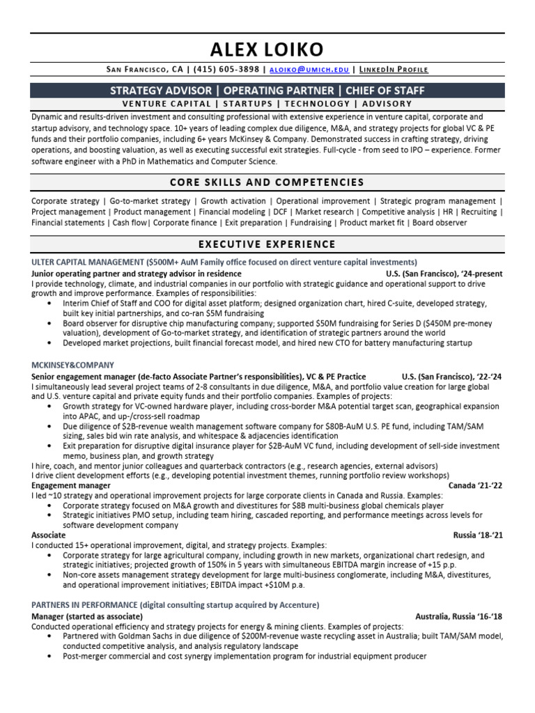 Alex Loiko - Resume | PDF