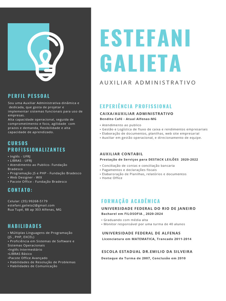 Estefani Galieta - Curriculo | PDF