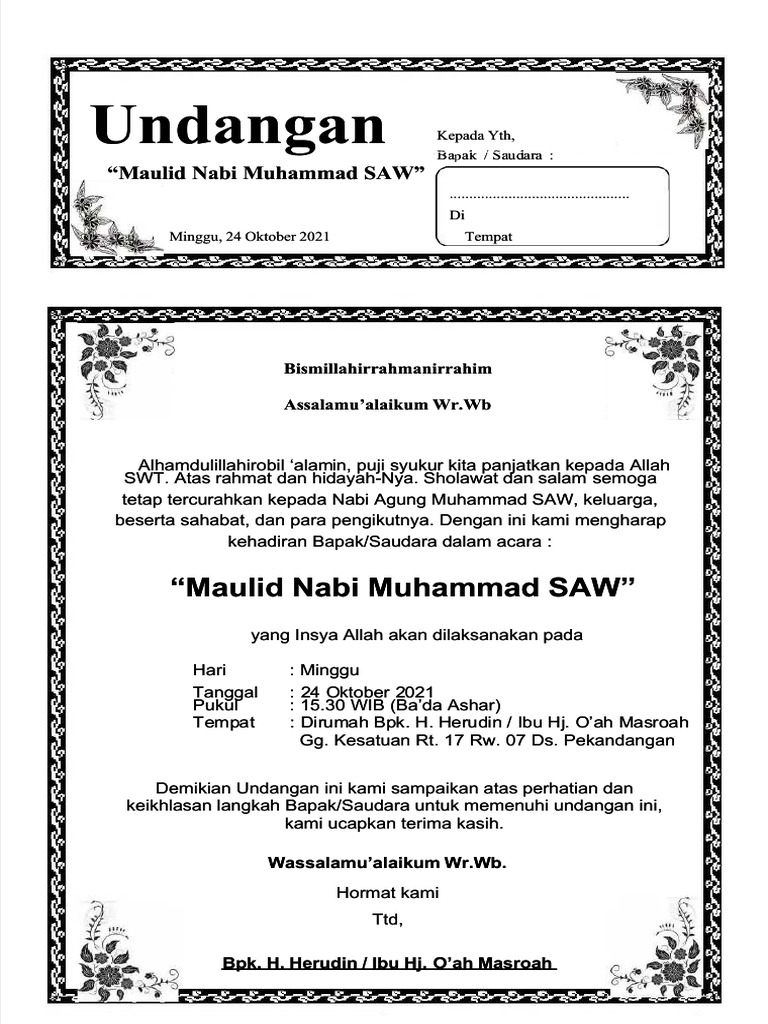 PDF Undangan Maulid Nabi - Compress | PDF