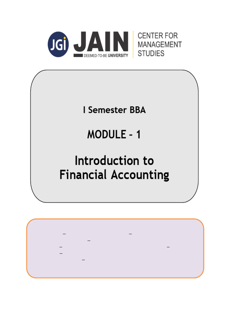 Chapter 1 - Introduction To Financial Accounting | PDF | Debits And Credits | Financial Accounting