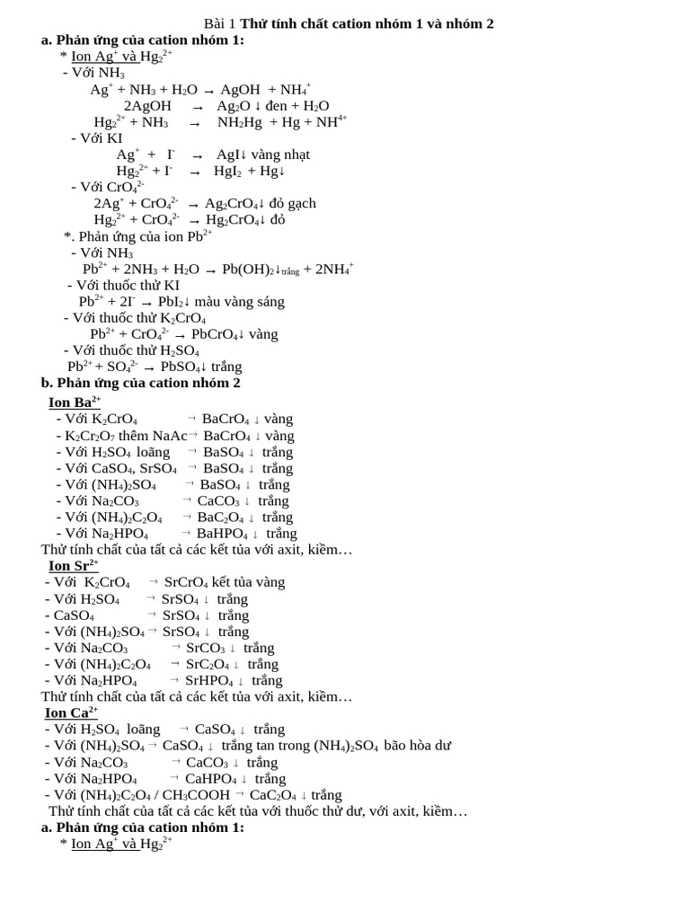 Cation Và Anion | PDF