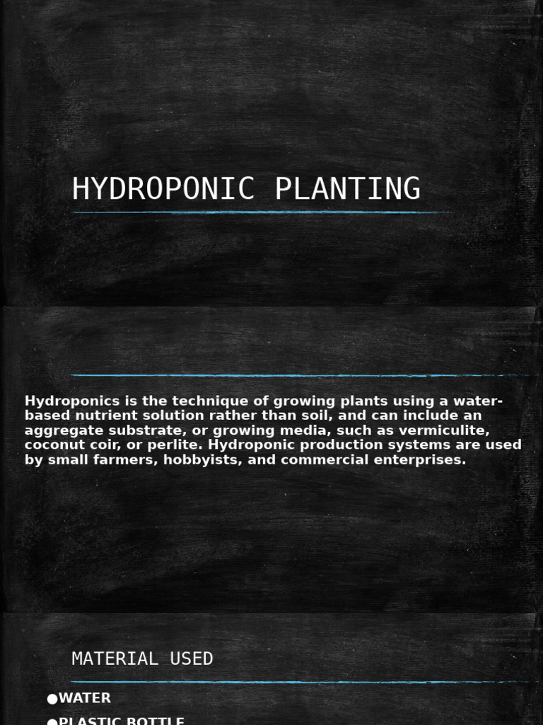 Hydroponic | PDF