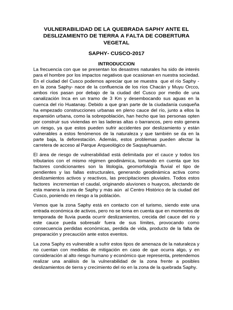 Riesgos Saphy | PDF