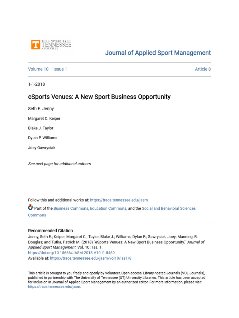 Esports Venues - A New Sport Business Opportunity | PDF