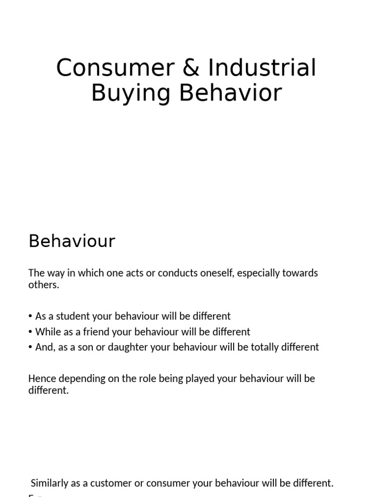 Consumer & Industrial Buying Behavior | PDF