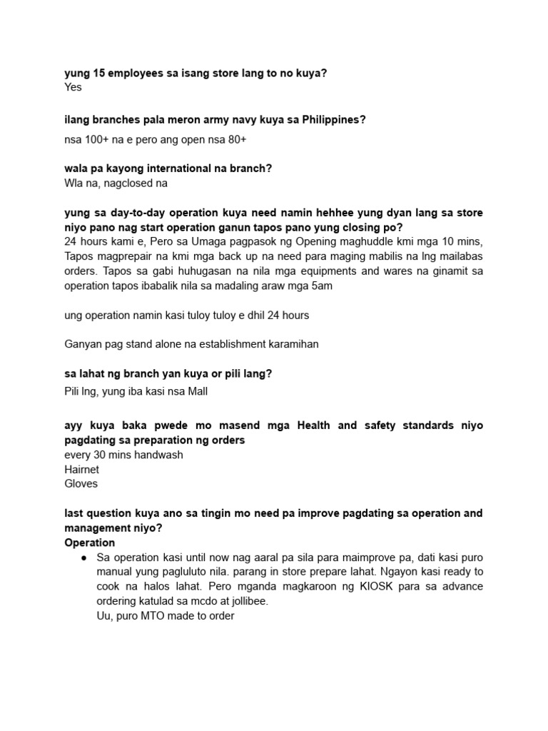 Army Navy Interview | PDF