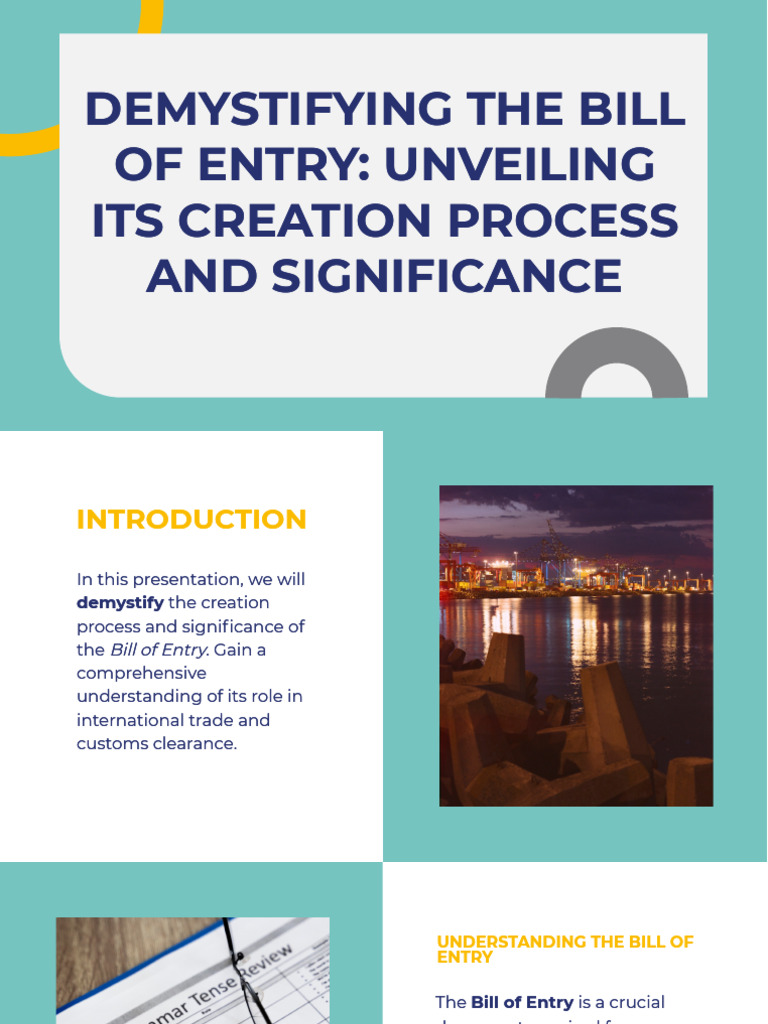 Preaentation5 - Bill of Entry | PDF