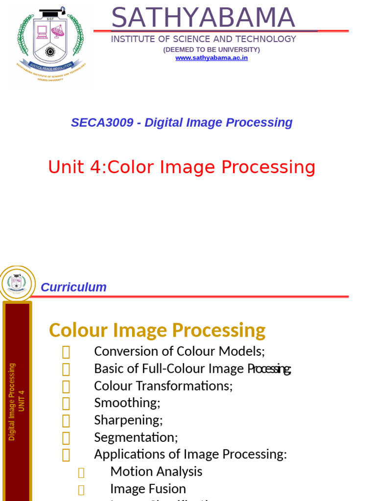 Color Image Processing PPT | PDF