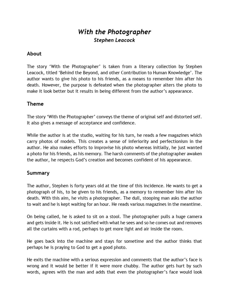 I Am Sharing 'With The Photographer ICSE 10' Wit 240515 225637 | PDF ...