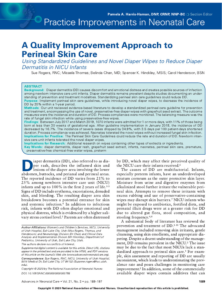 A Quality Improvement Approach To | PDF