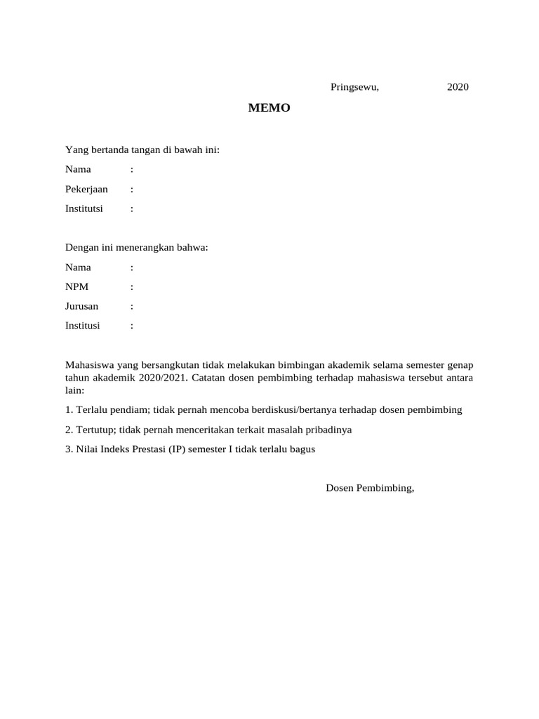 Memo | PDF