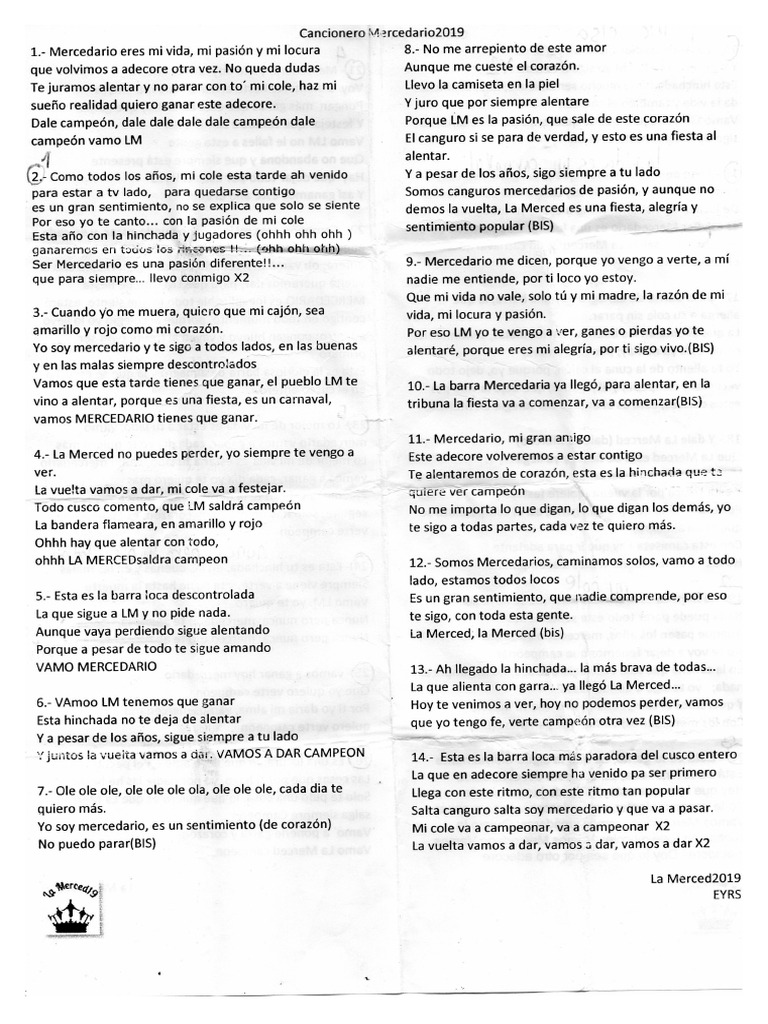 Cancionero LM23 | PDF