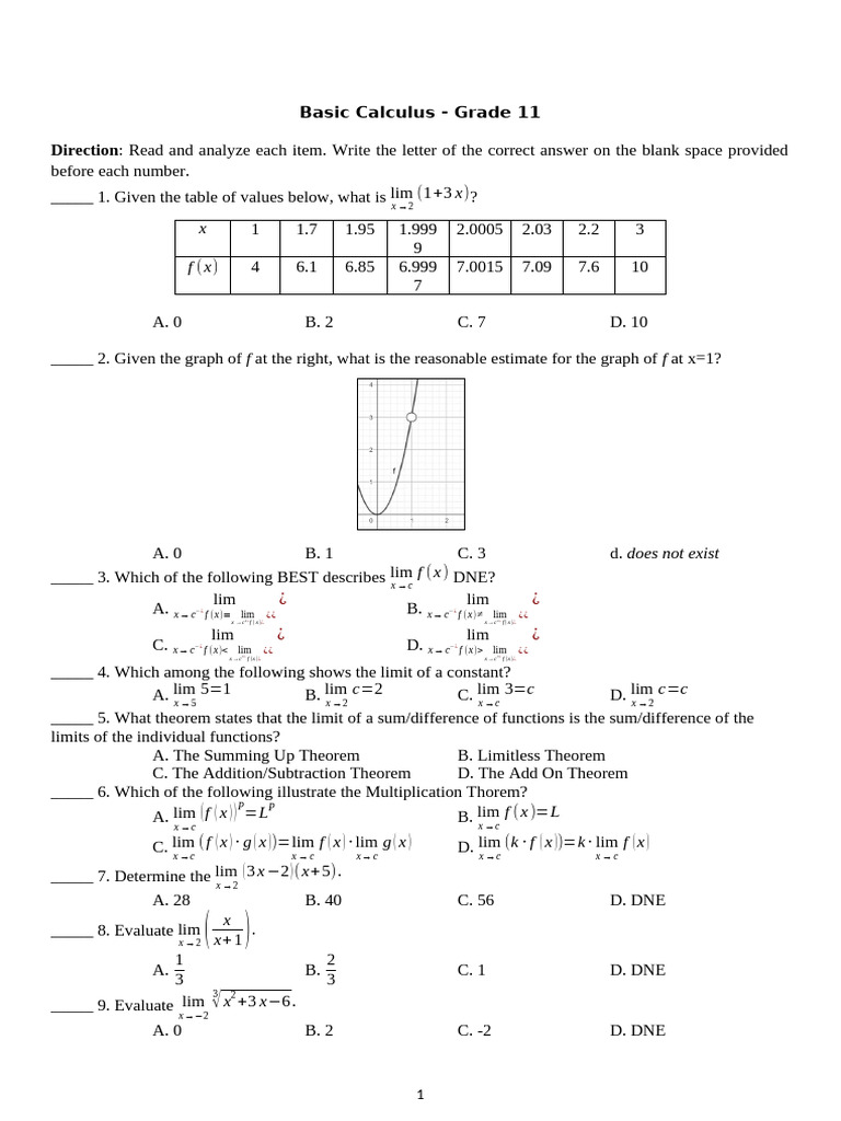 P0iters Basic Calculus | PDF
