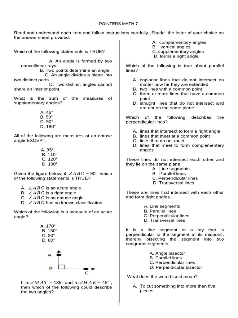 Math 7 Pointers 2 | PDF