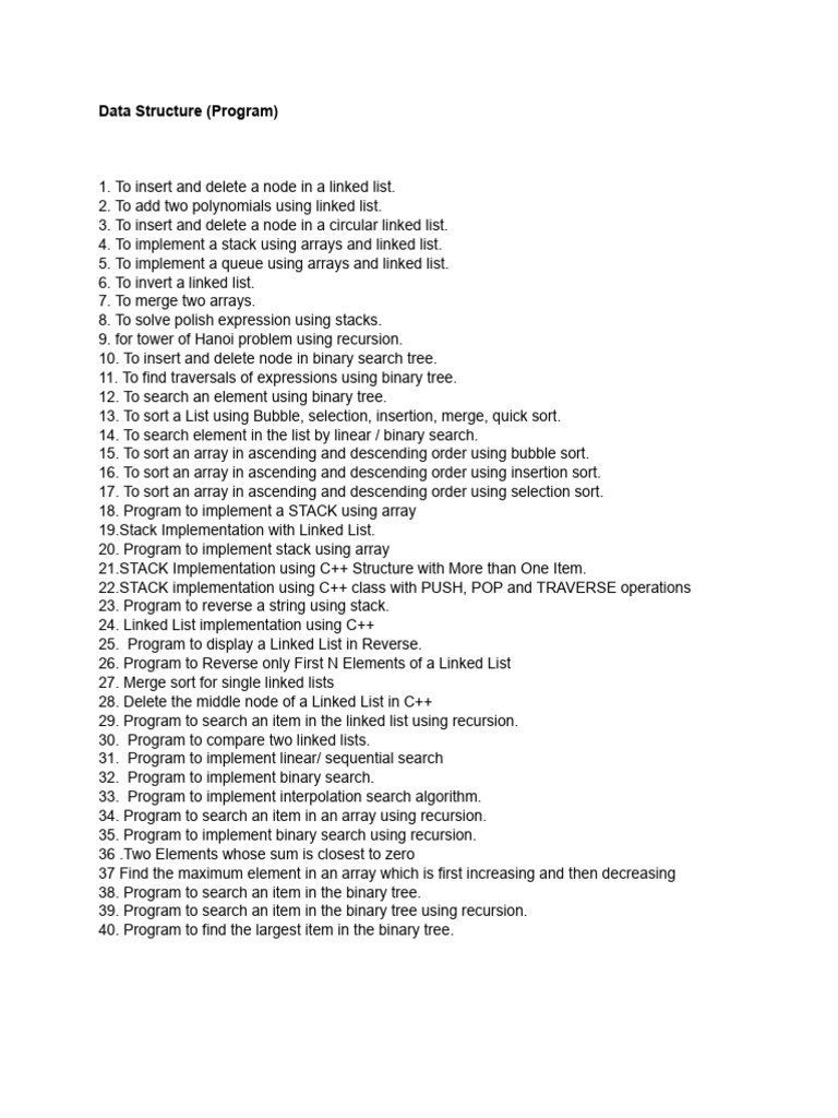 Data Structure (Program) | PDF Data Structure (Program) | PDF