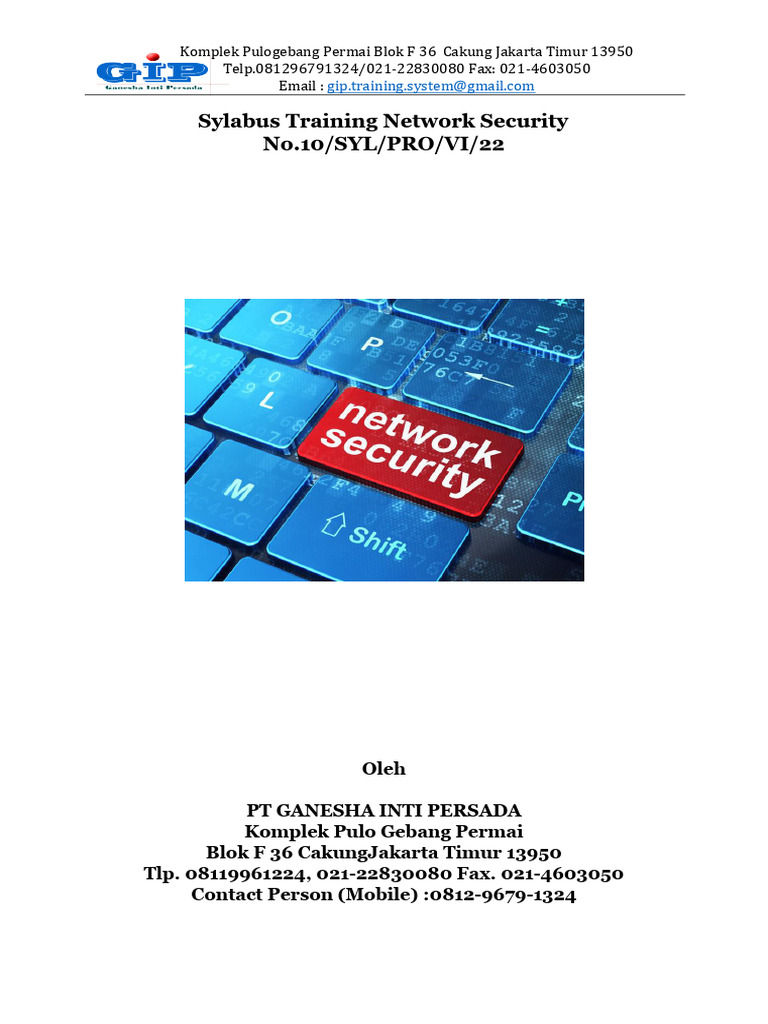 Sylabus Training Network Security | PDF