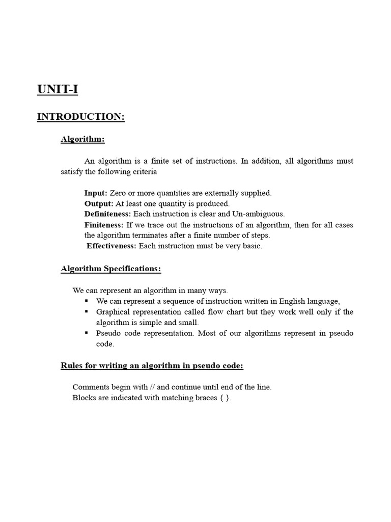 Daa Lecture Notes | PDF