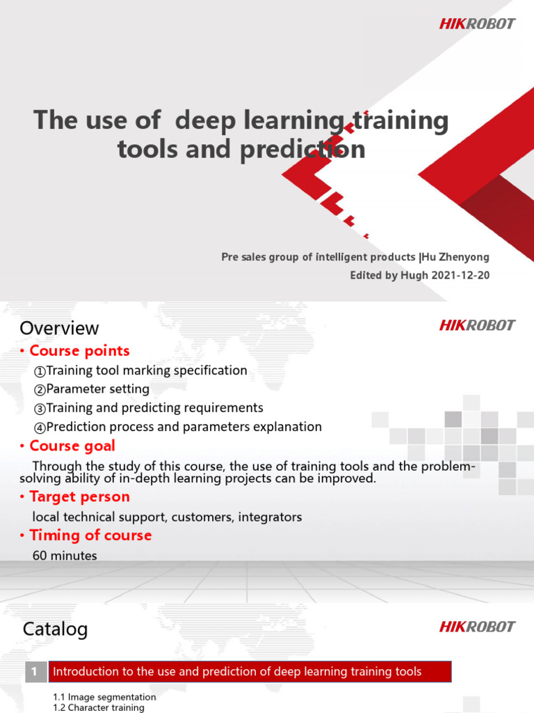 1 - The Use of Deep Learning Training Tools and Prediction | PDF | Image Segmentation | Career ...