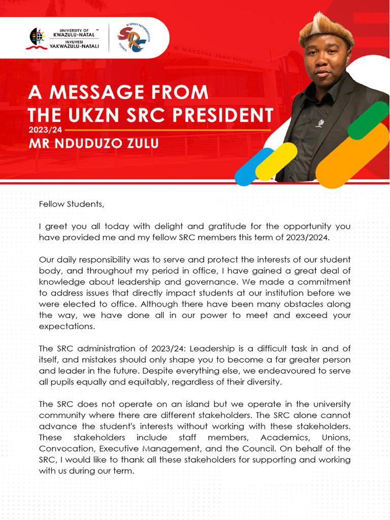 UKZN SRC Elections Statement | PDF