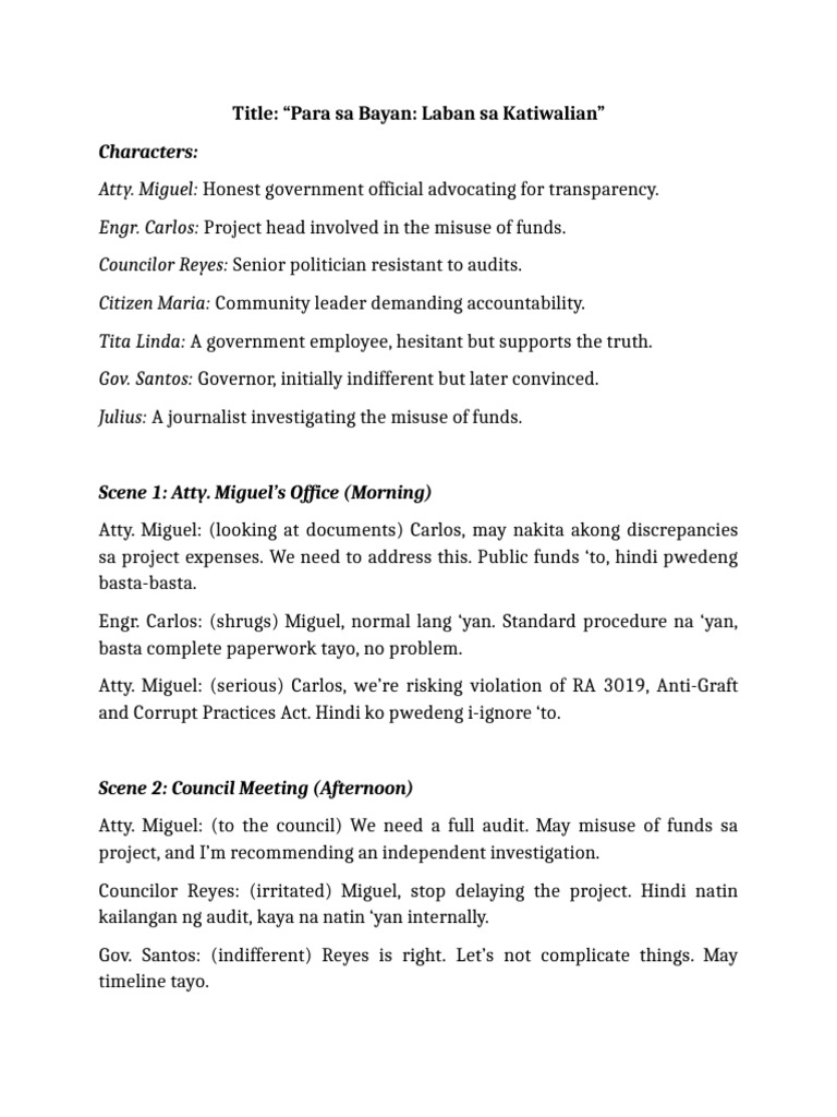 Script in Good Governance | PDF