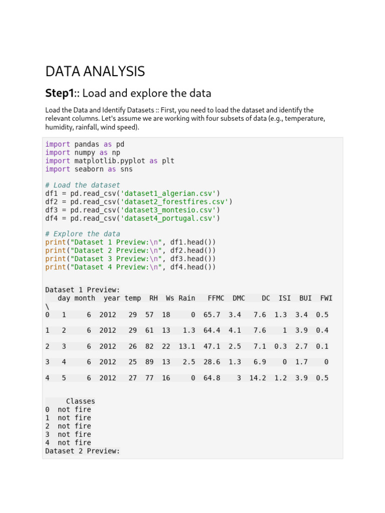 Dataset Analysis | PDF