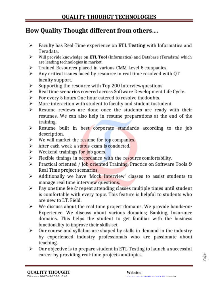 ETL Testing Material | PDF