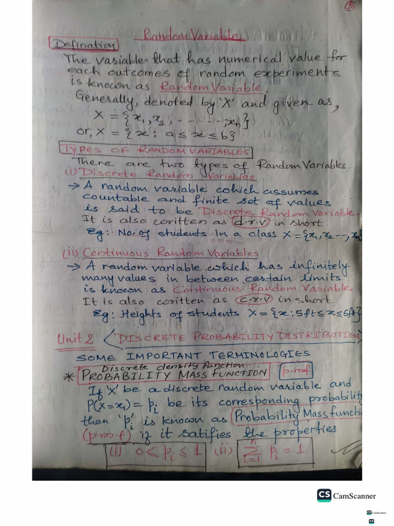 Discrete RV & Tutorial-2 | PDF