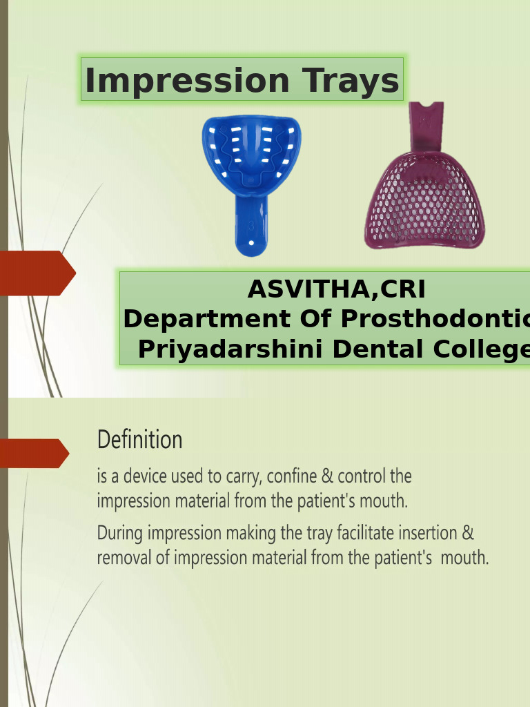 Prostho #3 Impression Trays | PDF