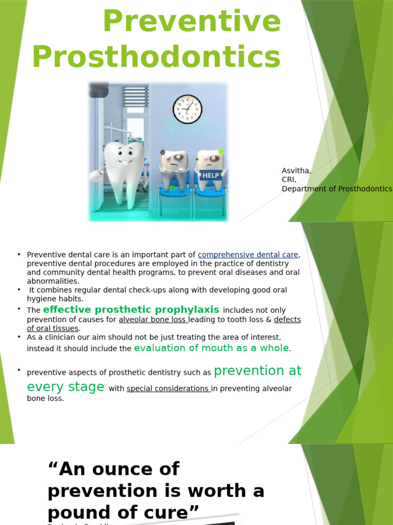 Prostho #1 Preventive Prosthodontics | PDF