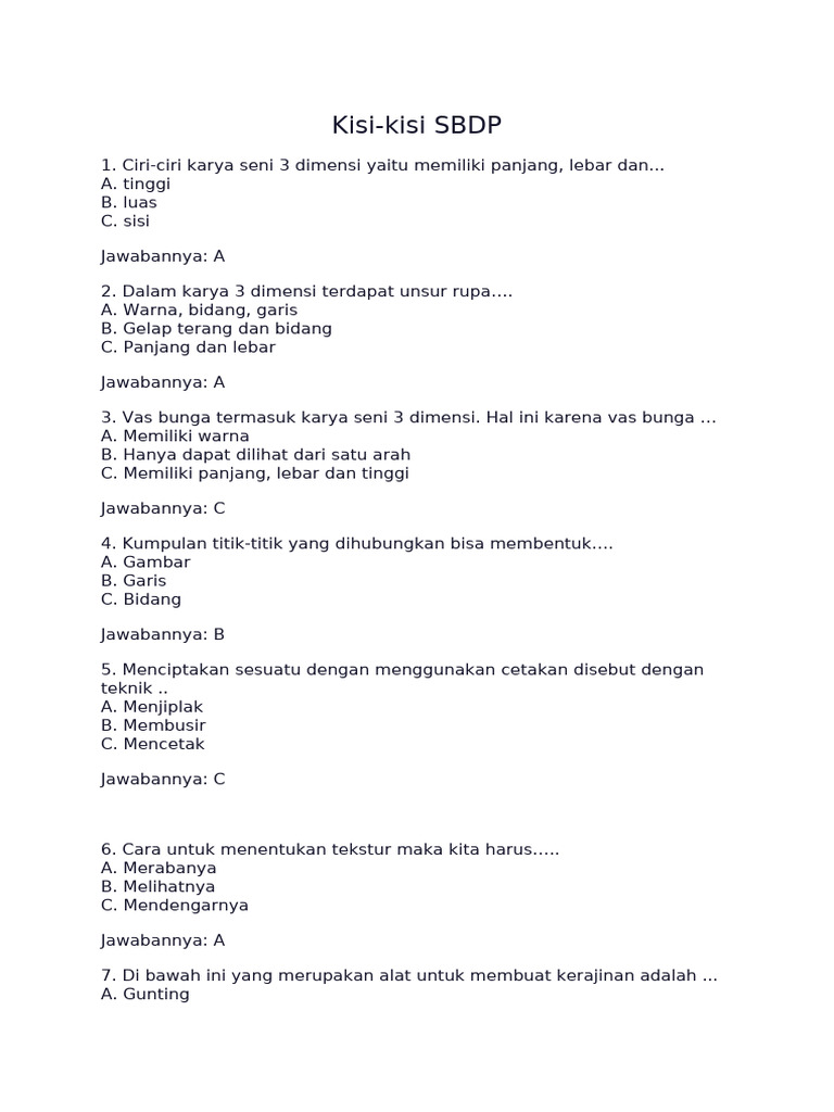 Kisi SBDP | PDF