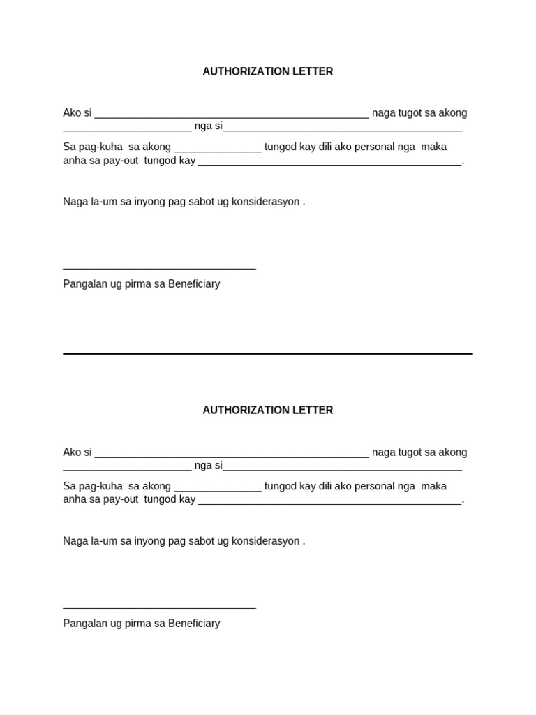 Authorization Letter | PDF