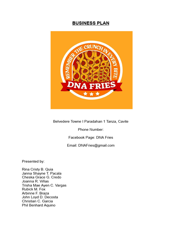 The One Business Plan 4 | PDF