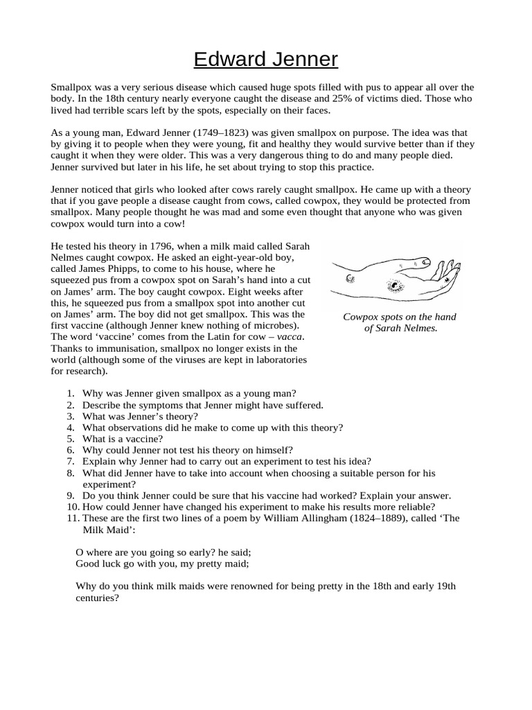 Jenner Worksheet | PDF